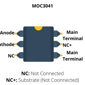 MOC3041 Triac Driven Optocoupler – Electronic Components & Robotics Parts Online Shopping In India
